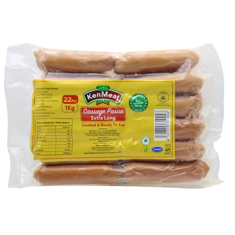 Buy Kenmeat Sausage Pasua 1Kg 22Pcs Cooked & Ready To Eat - Extra Long ...