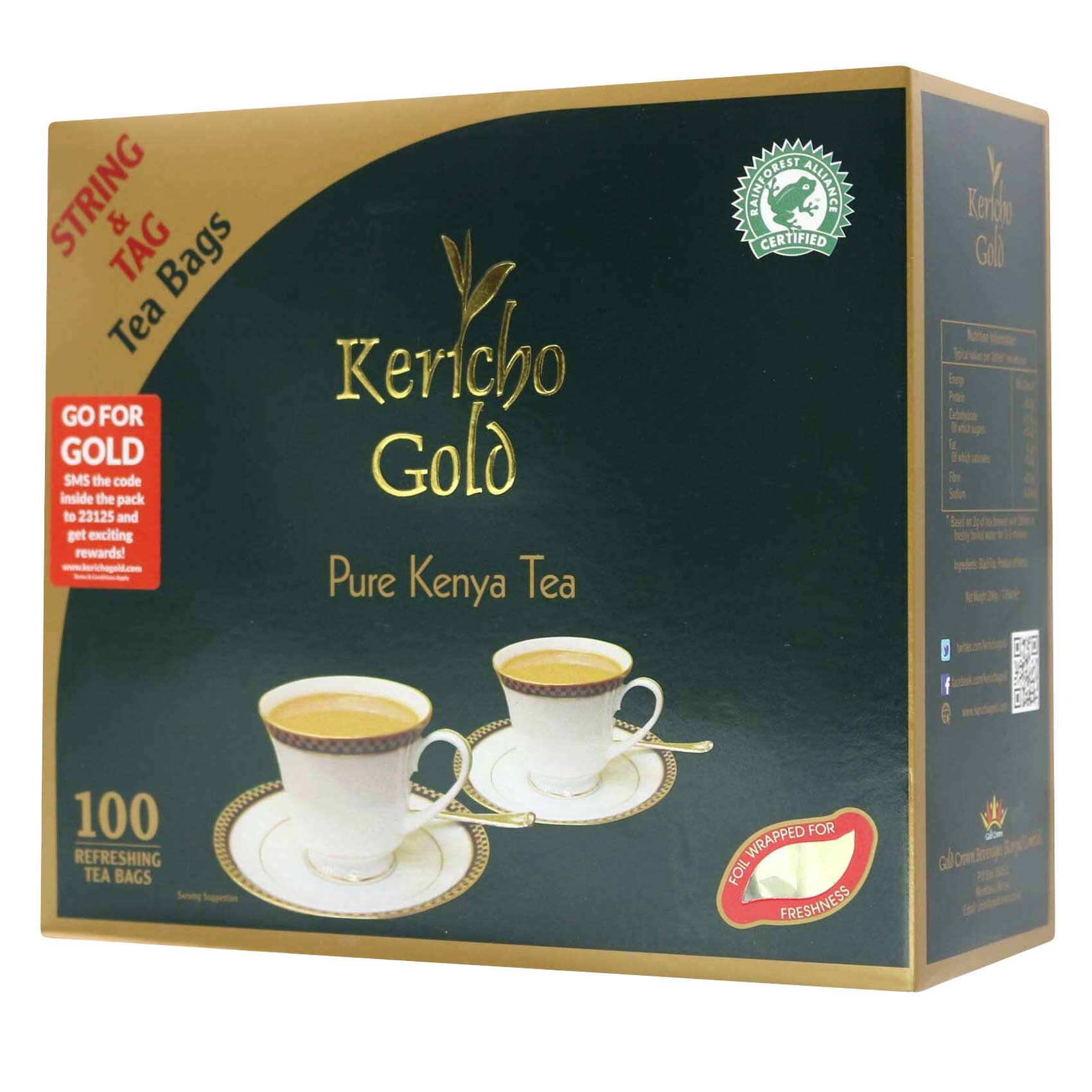 Buy Kericho Gold 100 Tea Bags 200G Online | Carrefour Kenya