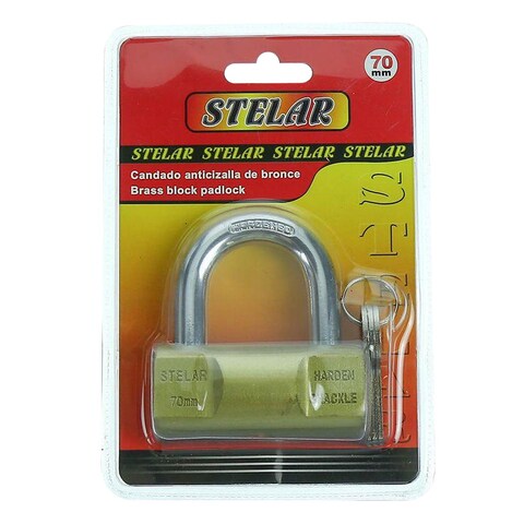 Buy Stelar Stainless Steel Leaf Hammer Padlock 70mm Online | Carrefour ...