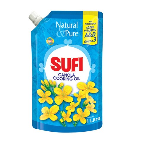 Buy Sufi Canola Cooking Oil Stand-Up Pouch 1 lt Online | Carrefour Pakistan