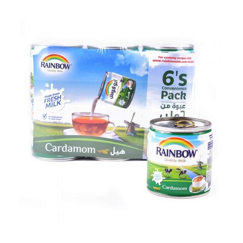 Rainbow Milk Evaporation Cardamom Convenience 170g X6 price in Kuwait ...