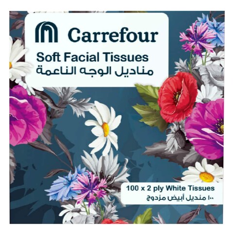 Buy Carrefour Soft Facial Tissues 100 Count Online | Carrefour Kenya