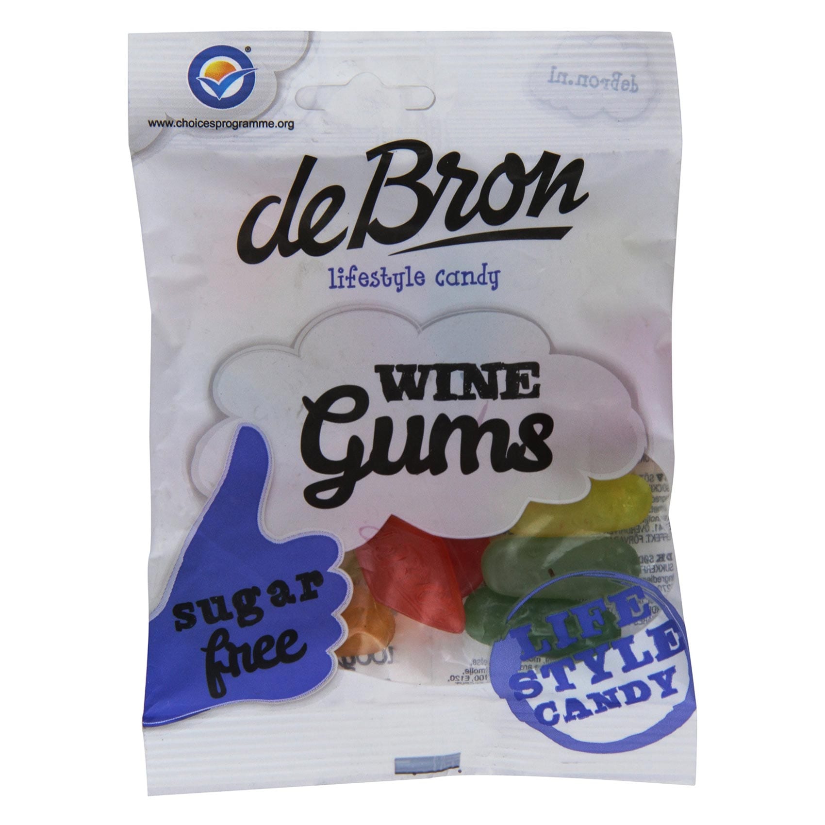 Buy De Bron Winegums Sugar-Free Sour Fruit Candy 100g Online ...