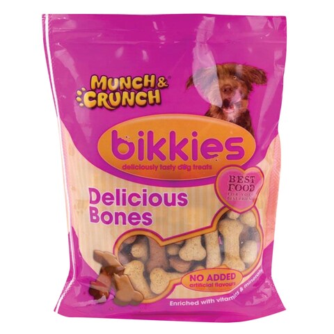 Buy Munch & Crunch Delicious Dog Treats Bikkies Bones 400g Online ...