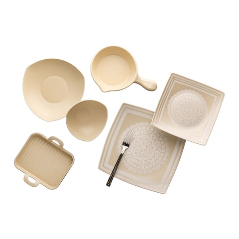 Buy Lotus Porcelain Dinner Set - 26 Pieces Online | Carrefour Egypt