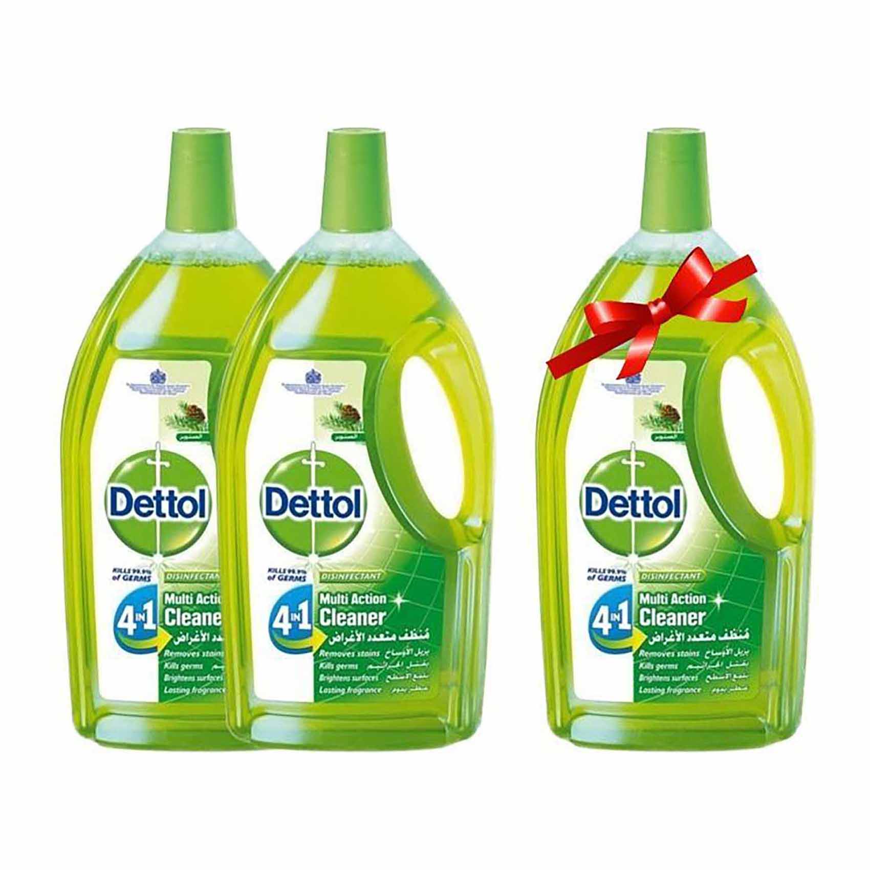 Buy Dettol Multi Action Cleaner 4 in 1 With Pine - 900 ml Pack of 2+1 ...