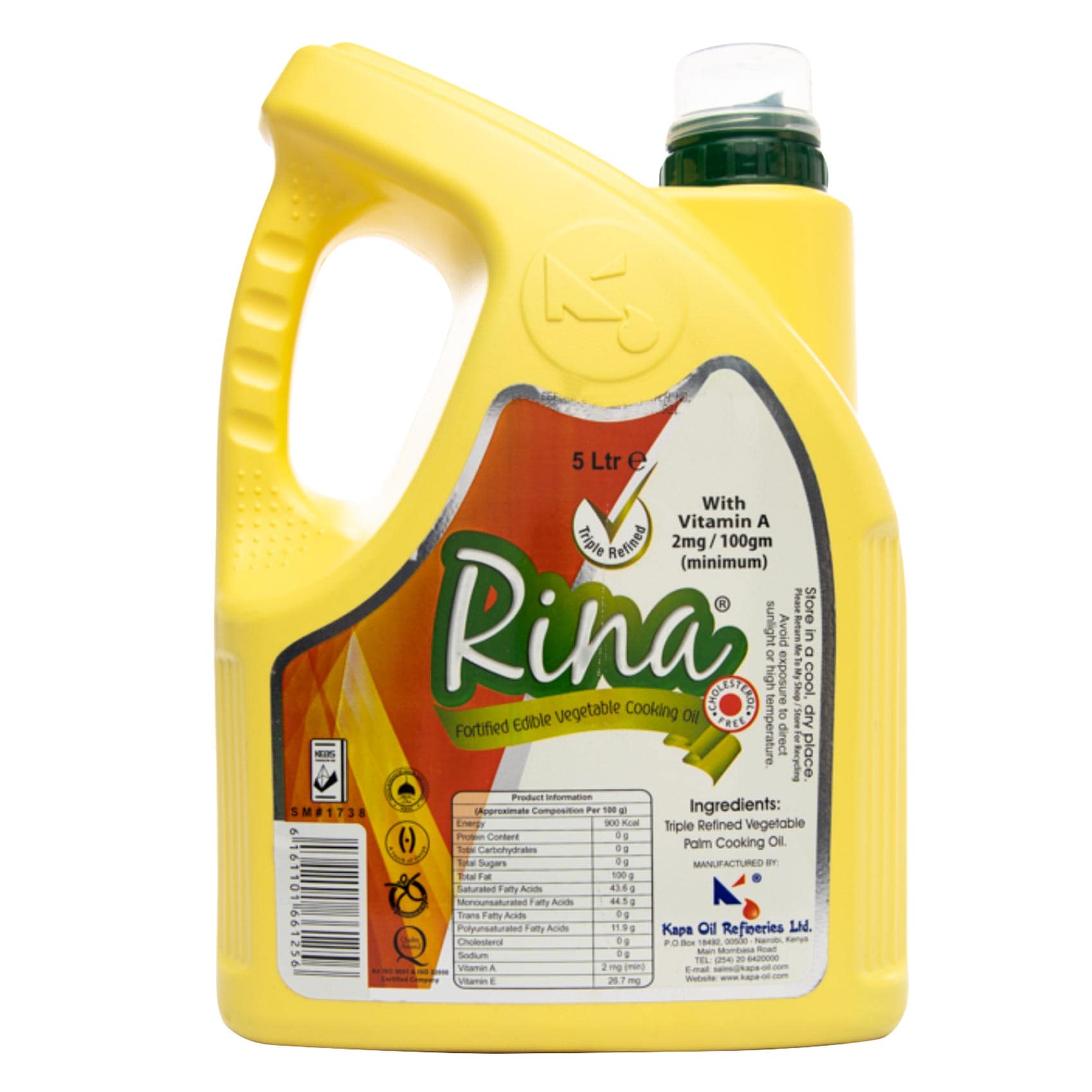 Buy Rina Vegetable Cooking Oil 5L Online | Carrefour Kenya