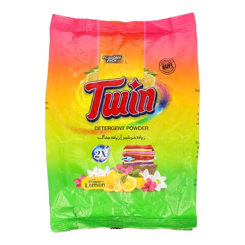 Buy Twin Detergent Powder With Power Of Lemon 500 gr Online | Carrefour ...