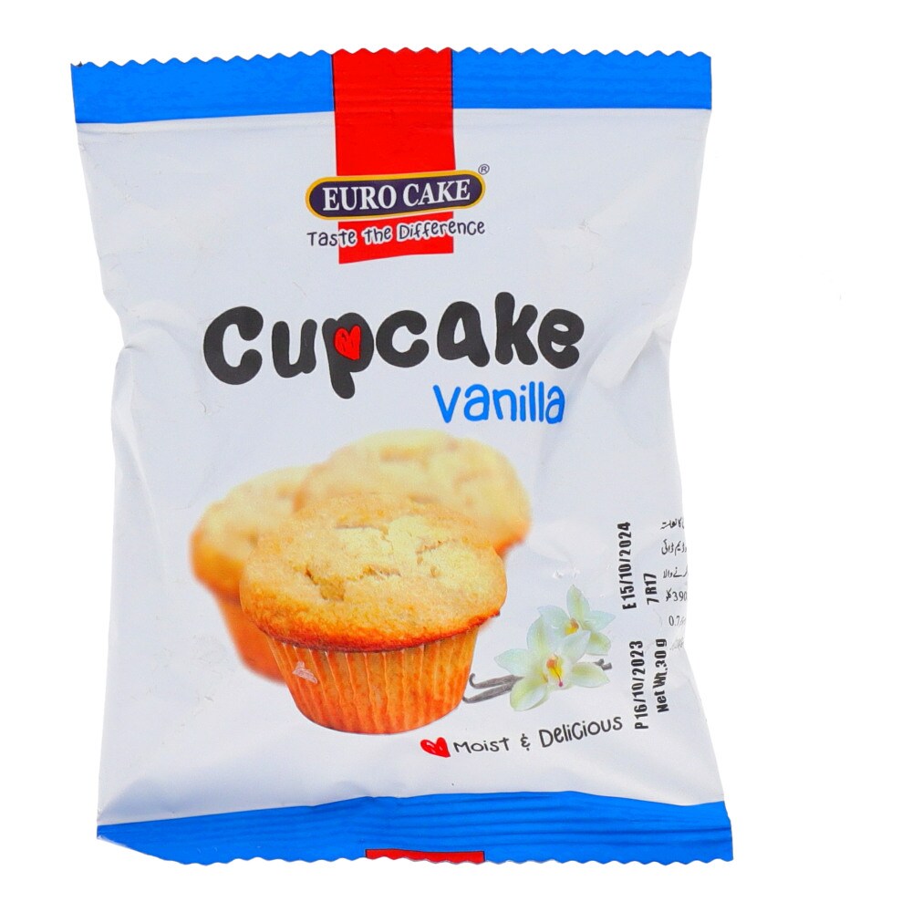 Buy Euro Cake Cupcake Vanilla Moist & Delicious 30 gr Online ...