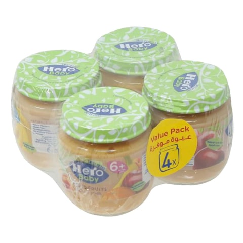 Hero Baby Apple Compote 130g With Banana Compote 130g And Mango And ...