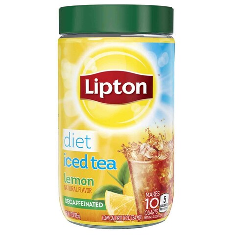 Lipton Ice Tea Instant Drink Powder Lemon Diet Flavor Decaffeinated 85 ...