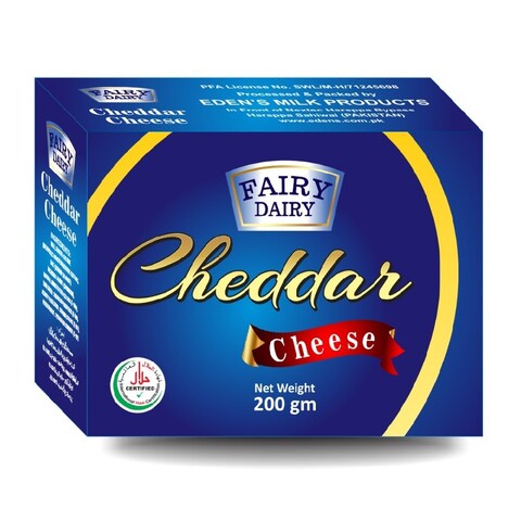 Buy Fairy Dairy Cheddar Cheese Block 200 gr Online | Carrefour Pakistan