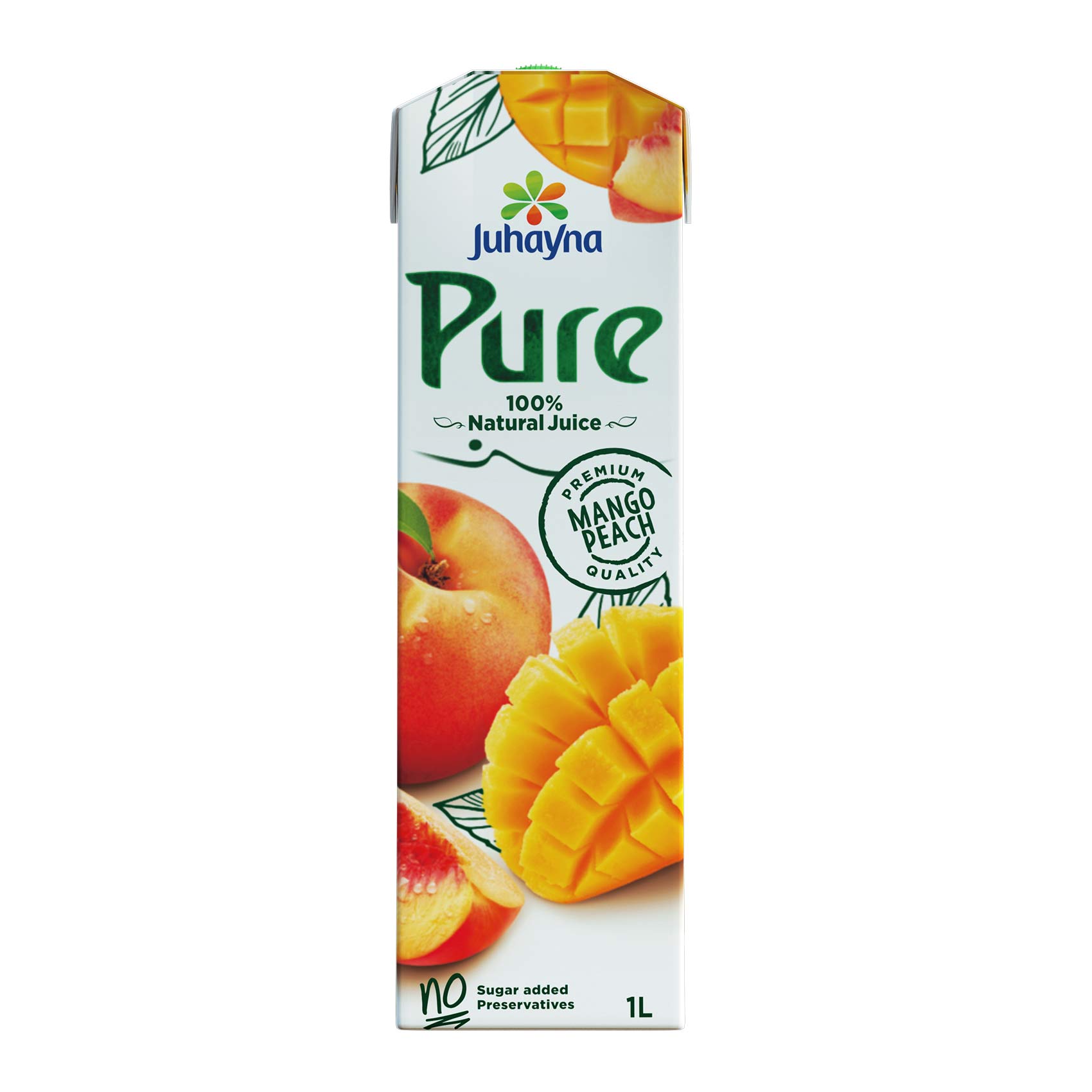 Buy Juhayna Pure Mango And Peach Juice - 1 Liter Online | Carrefour Egypt