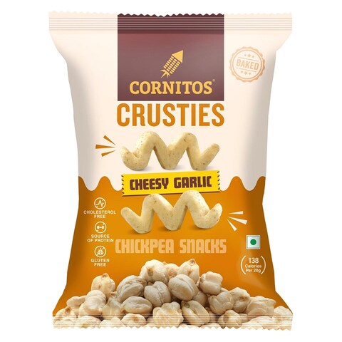 Buy Cornitos Crusties Cheesy Garlic Chickpea Snacks 50g Online ...