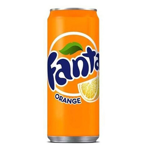 Buy Fanta Orange Carbonated Soft Drink Can 330ml Online | Carrefour KSA