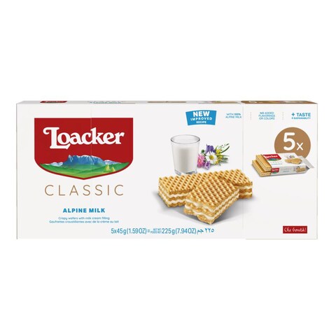 Loacker Classic Alpine Milk Wafers 45g Pack of 5 price in UAE ...