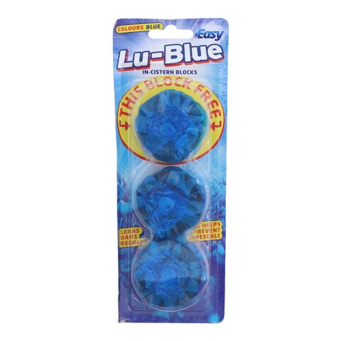 Buy Easy Lu-Blue In-Cistern Blocks Clean Foams And Freshens 3 x 38g ...