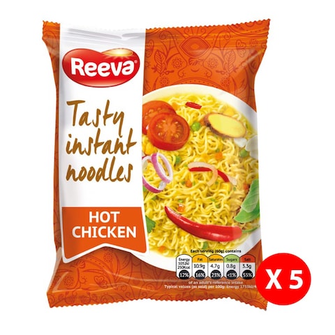Reeva Instant Noodles With Hot Chicken Flavor 60g price in Saudi Arabia ...