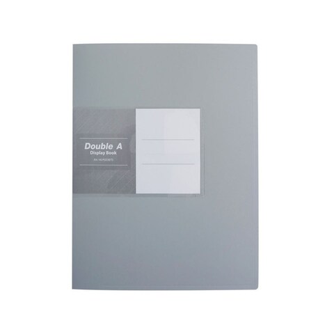 Buy Double A Pocket File A4/40 Pockets Grey, Suitable For School And ...