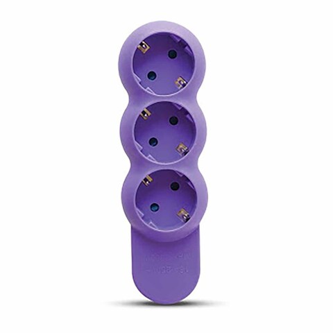 Buy Elios Plugz - 3 Outlets - Purple Online | Carrefour Egypt