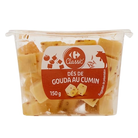 Buy Carrefour Classic Diced Gouda Cumin Cheese 150g Online | Carrefour ...