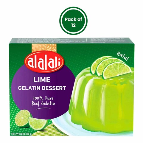 Al Alali Lime Gelatin Dessert Jelly 85g x Pack of 12 price in Kuwait | Carrefour Kuwait ...