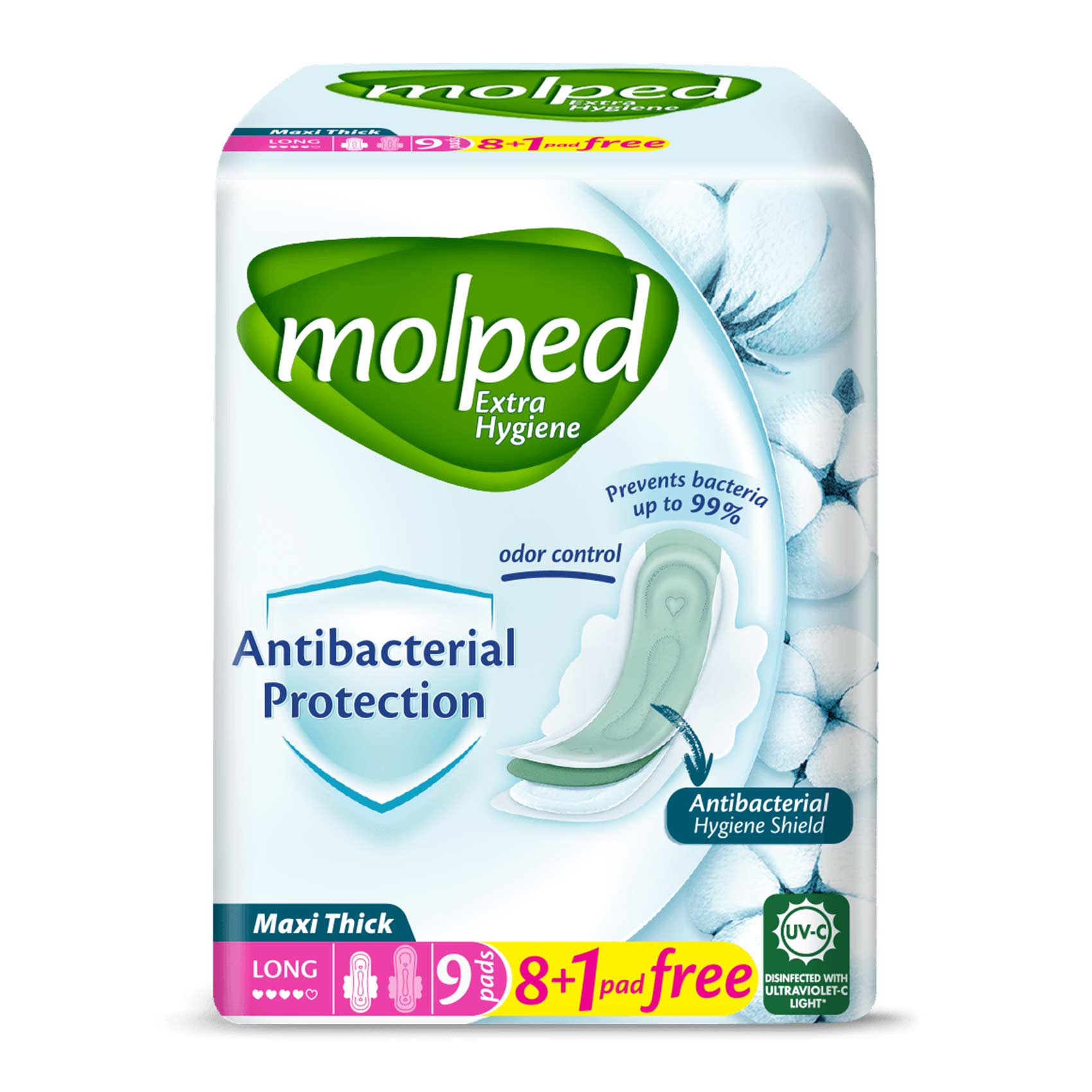 Buy Molped E.Hygiene - Long - 9 Pieces Online | Carrefour Egypt