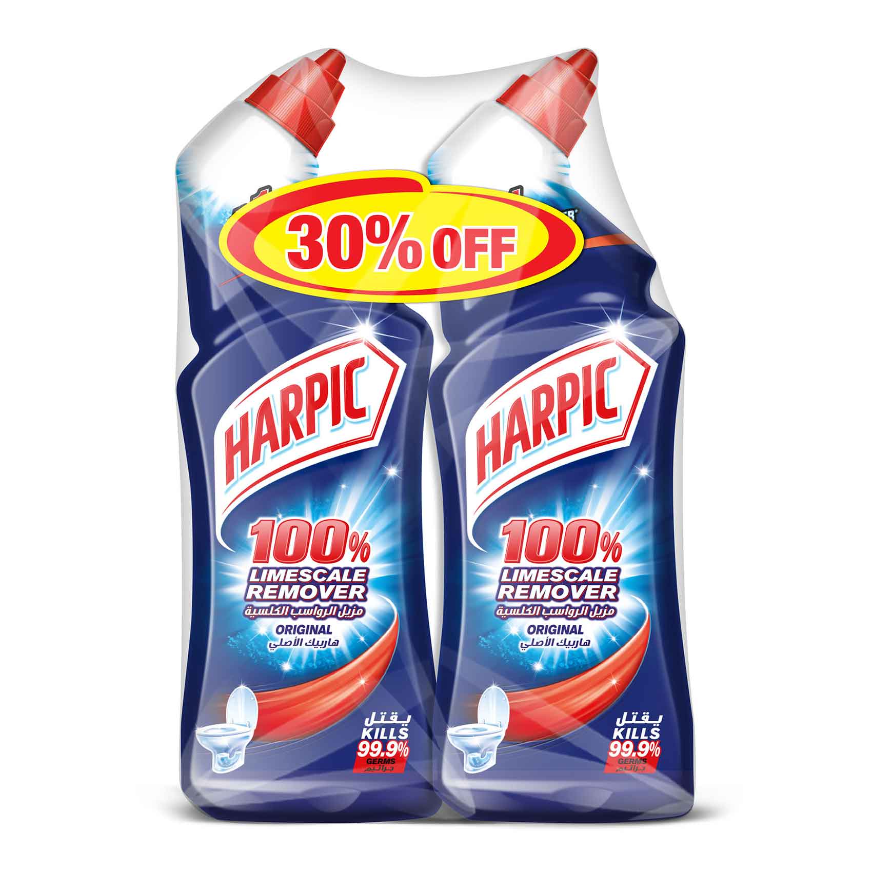 Buy Harpic toilet cleaner original 750 ml x 2 - 30% Online | Carrefour KSA