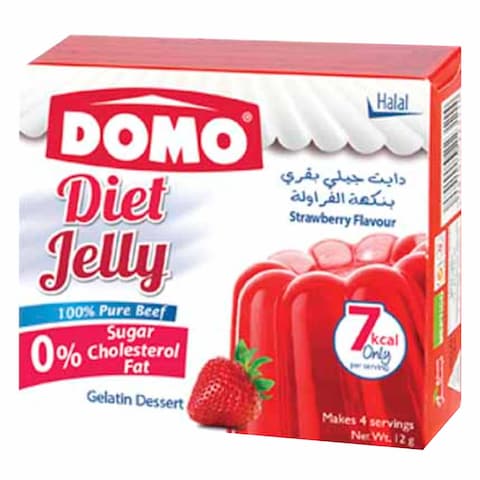 Buy Domo Gelatin Dessert Beef Strawberry Diet Jelly 12g Online ...