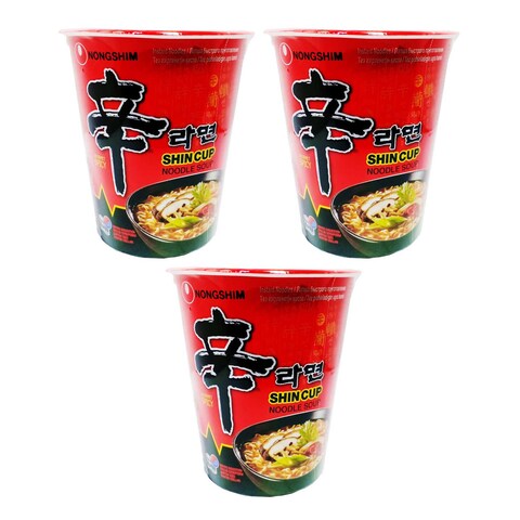 Nongshim Shin Cup Noodle Soup 68g Pack of 3 price in UAE | Carrefour ...