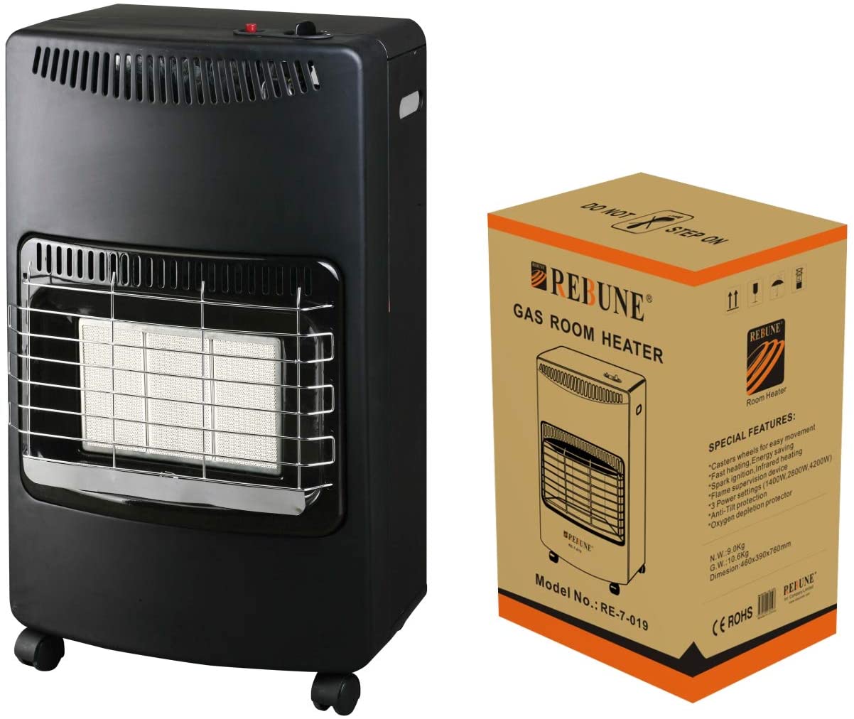 Buy Rebune Electricity Heater, 1400W,RE-7-019 Online | Carrefour KSA