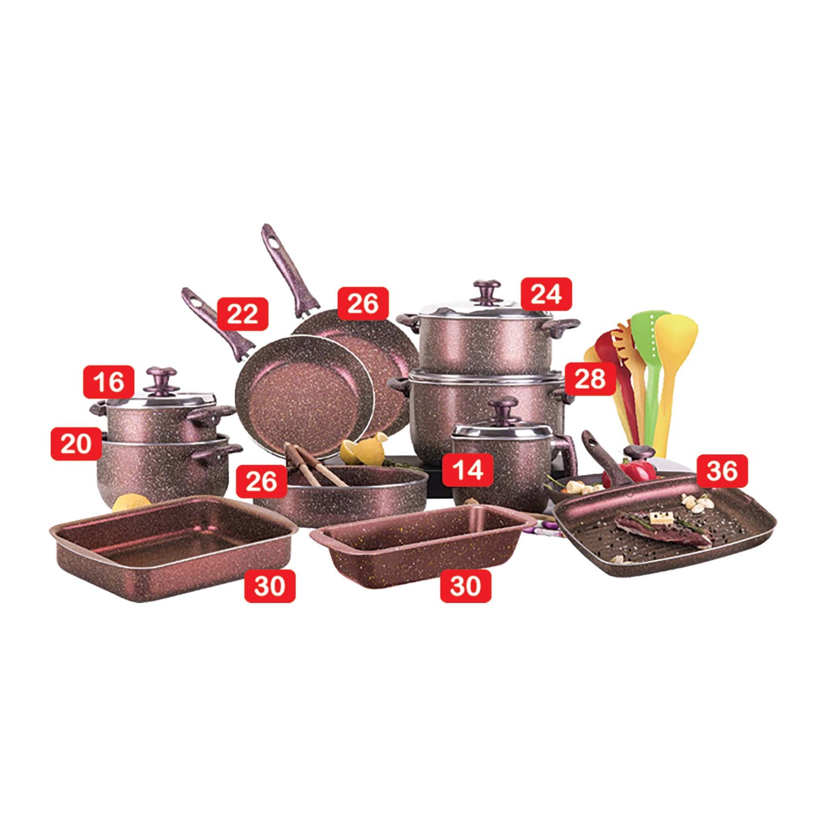 Buy Nouval Granite Plus Set - 20 Pieces Online | Carrefour Egypt