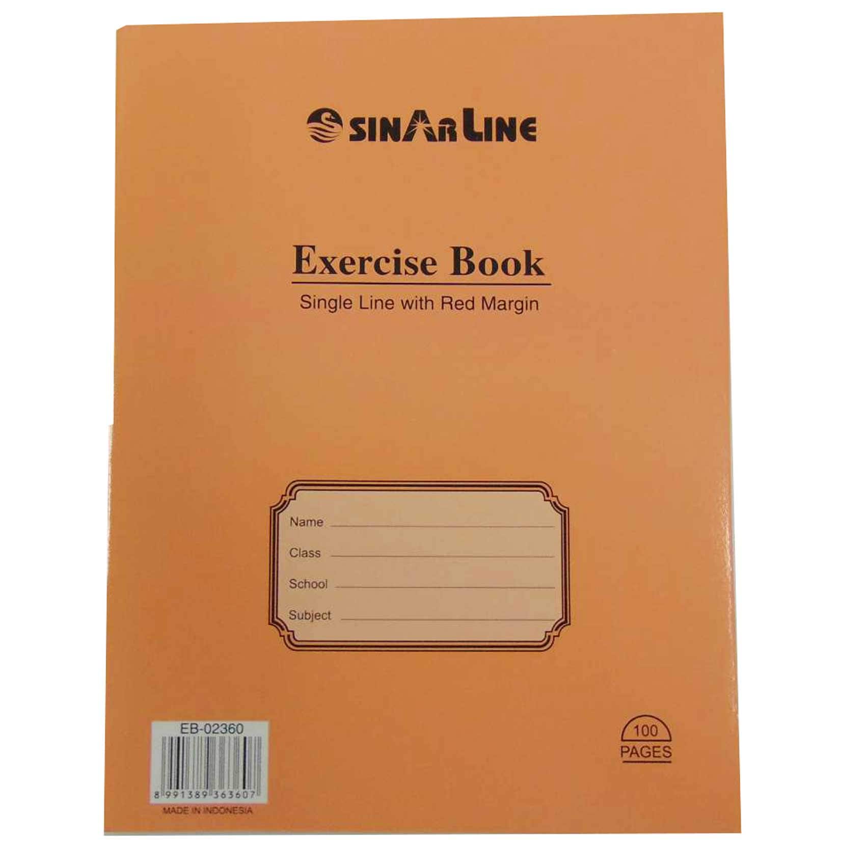 Buy Sinarline Single Line Exercise Book 100 Sheets Orange Online ...
