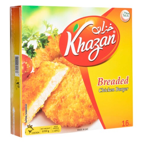 Khazan Breaded Chicken Burger 1200g price in Kuwait | Carrefour Kuwait ...