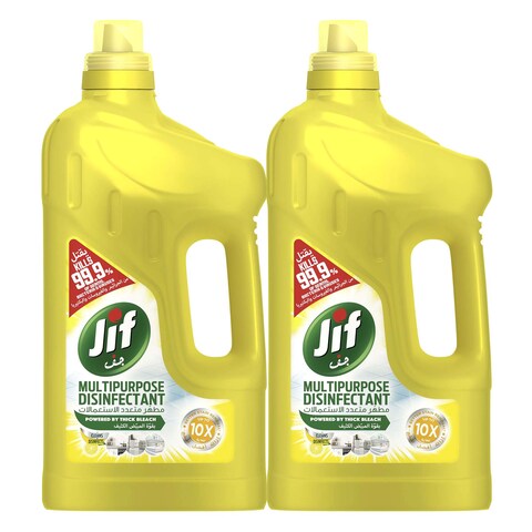 JIF Multi Purpose Disinfectant Cleaner With Lemon Breeze 2L Pack of 2 ...