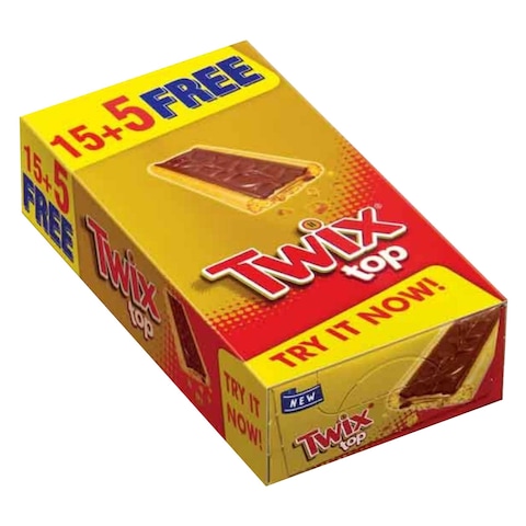 Twix Top Single Chocolate Bar 21g x 15+5 Free price in Kuwait ...