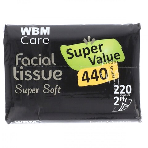 Buy WBM Care Facial Tissue Super Soft 2Ply 220 Sheets Online ...