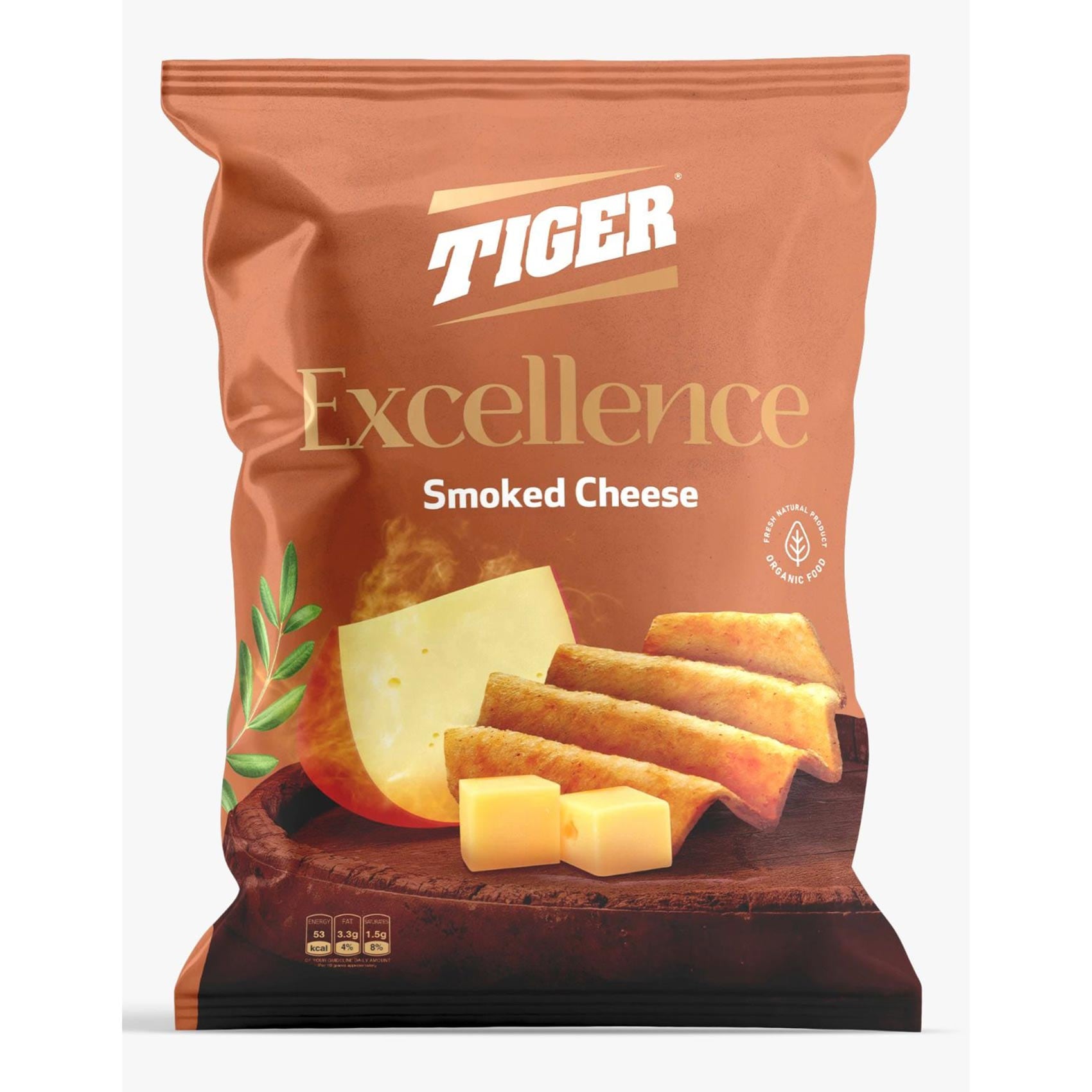 Buy Tiger Excellence Smoked Cheese Chips - 58gram Online | Carrefour Egypt