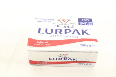 Buy Lurpak Original Lactic Unsalted Butter 200g Online | Carrefour Kuwait