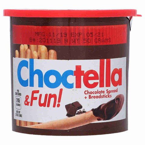 Choctella Chocolate Spread + Bread Sticks 50 gr Online | Carrefour Pakistan