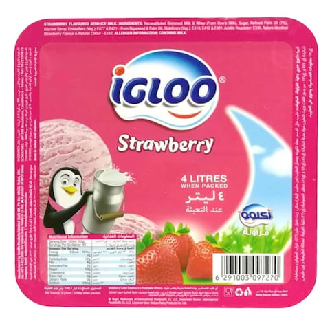 Igloo Strawberry Ice Cream 4L price in Kuwait | Carrefour Kuwait ...