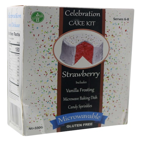 Buy Celebration Strawberry And Vanilla Frosting Cake Kit 330g Online ...