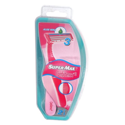 Buy Supermax Confidence 3 Aloe Vera Razor 2 Pieces Online | Carrefour Kenya