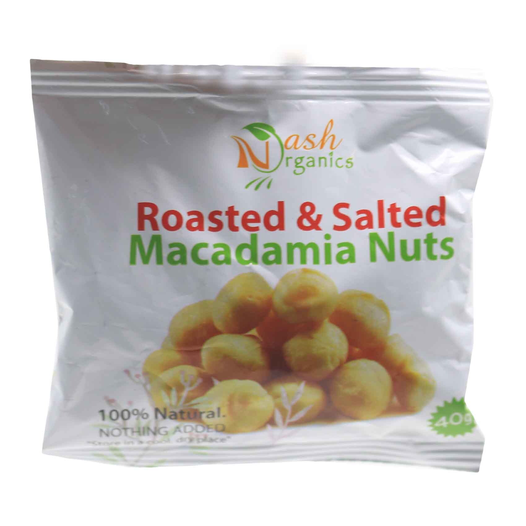 Buy Nash Organics Roasted And Salted Macadamia Nuts 40g Online ...