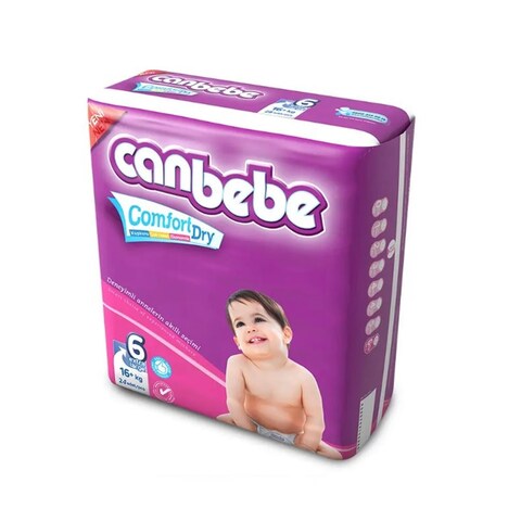 Buy Canbebe Comfort Dry 6 Extra Large 16+ kg 24 Adets / pcs Online ...