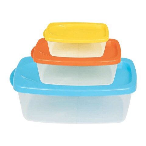 Buy El Helal Milano Rectangular Food Container Set, 3 Pieces ...