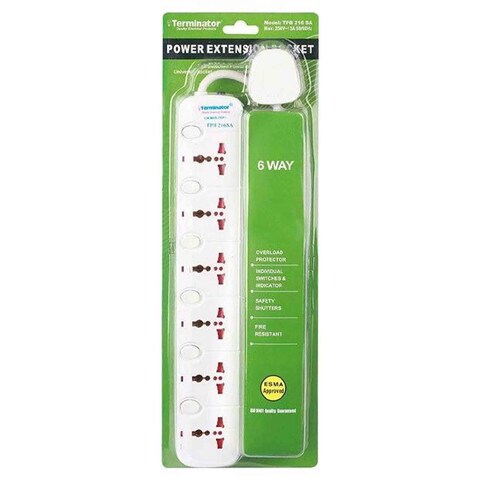 Terminator Extension Power 6 Way 5 meter Online | Carrefour Jordan