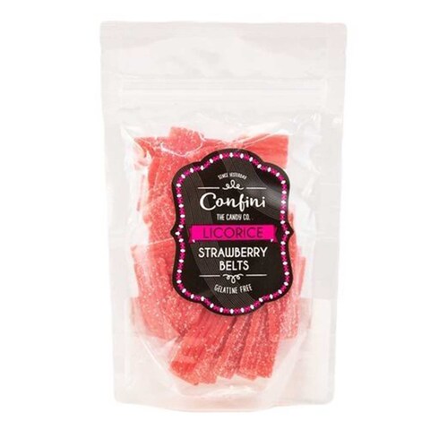 Buy Confini Strawberry Belts Licorice Candy 75g Online | Carrefour Kenya
