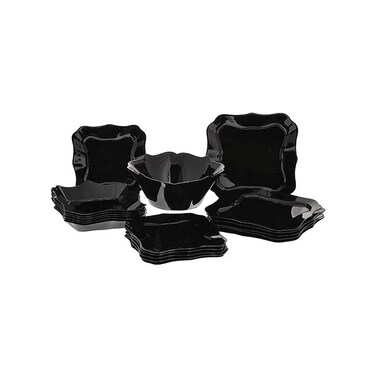 Buy Luminarc Dinner Set, Black - 38 Pieces Online | Carrefour Egypt