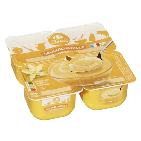 Buy Carrefour Classic Vanilla Dessert Cream 125g x Pack of 4 Online ...